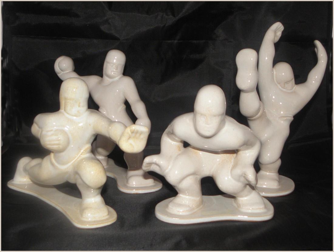 Shearwater Pottery Football Figurines