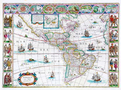 Ortelius' Landmark Map Of Americas