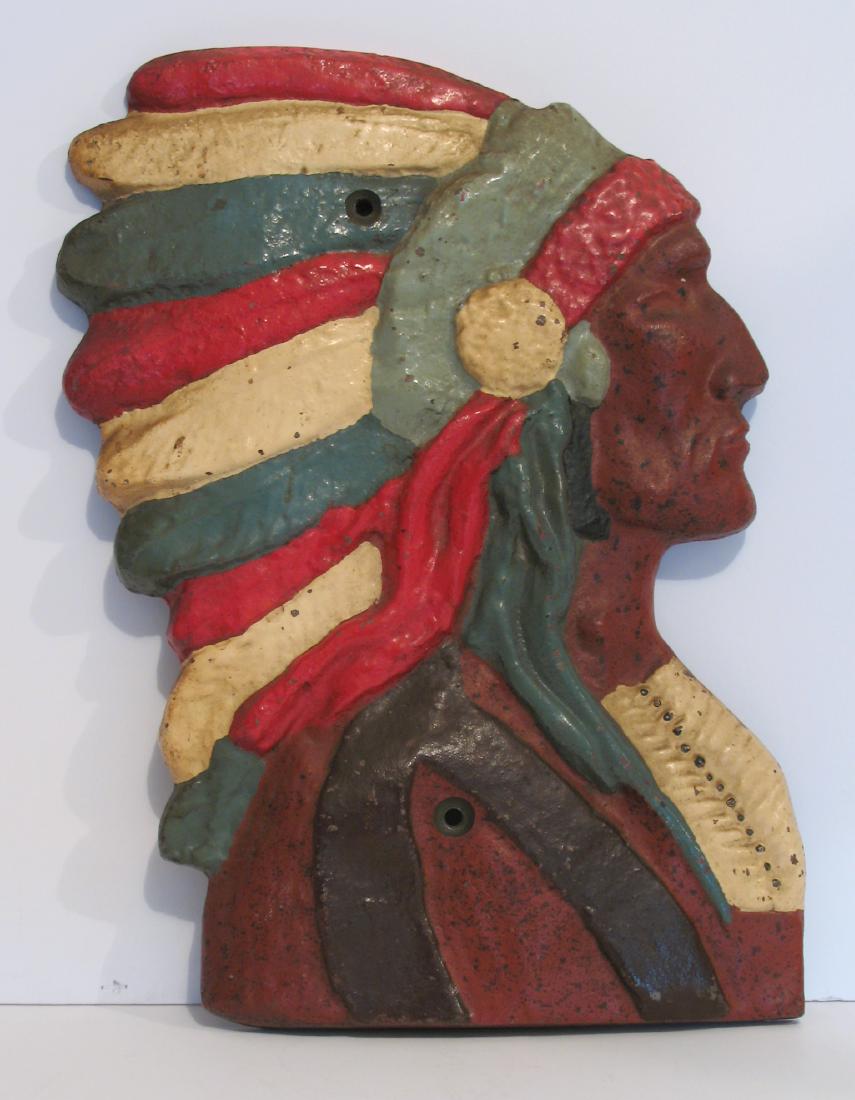 Great Cast Iron Indian Chief Bust