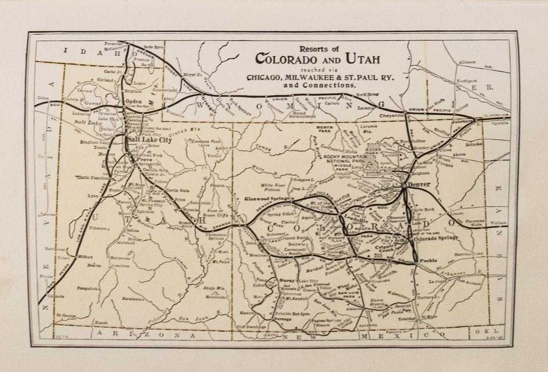 1915 Map of the Chicago, Milwaukee & St. Paul Railway
