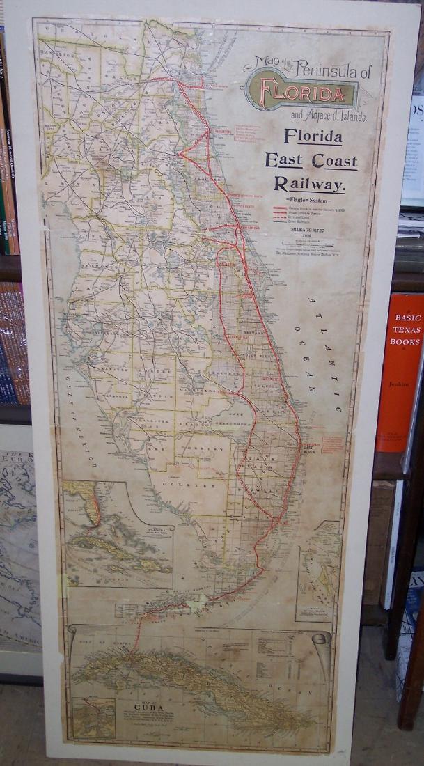 Map of the Peninsula of Florida and Adjacent Islands.