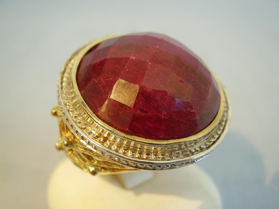 Big Ruby Ring Ornamental Setting