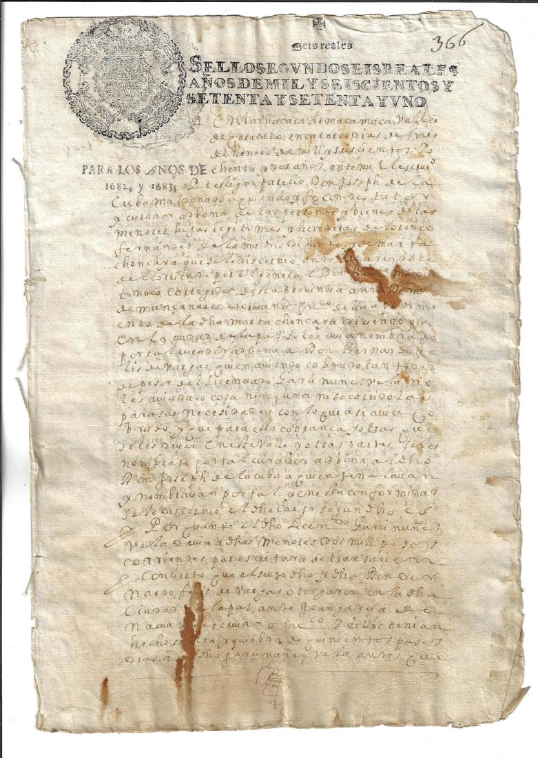 1683 Colonial Peru Manuscript Signatures