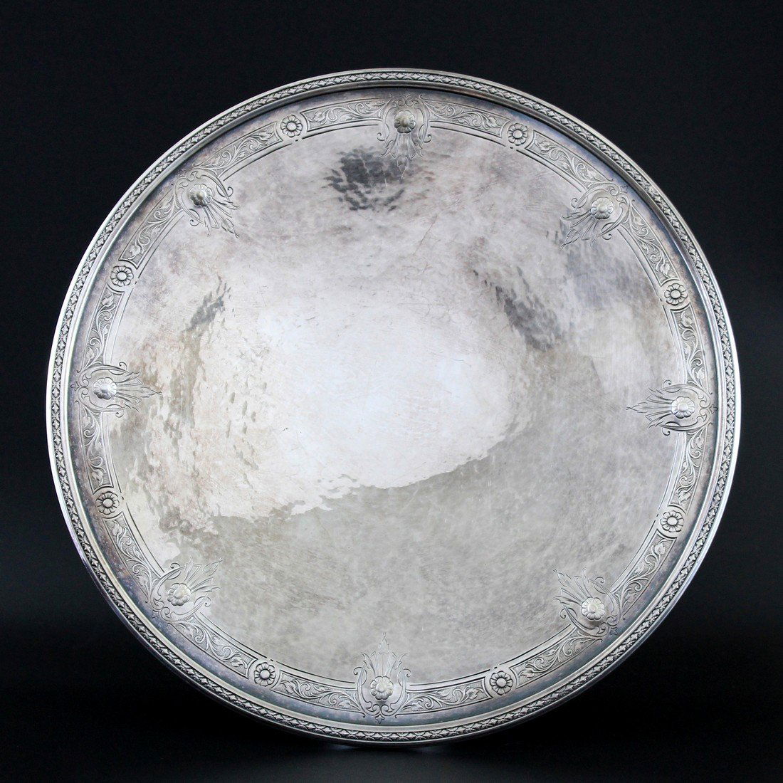 Vintage 10"D Colonial Silver Plated Serving Plate