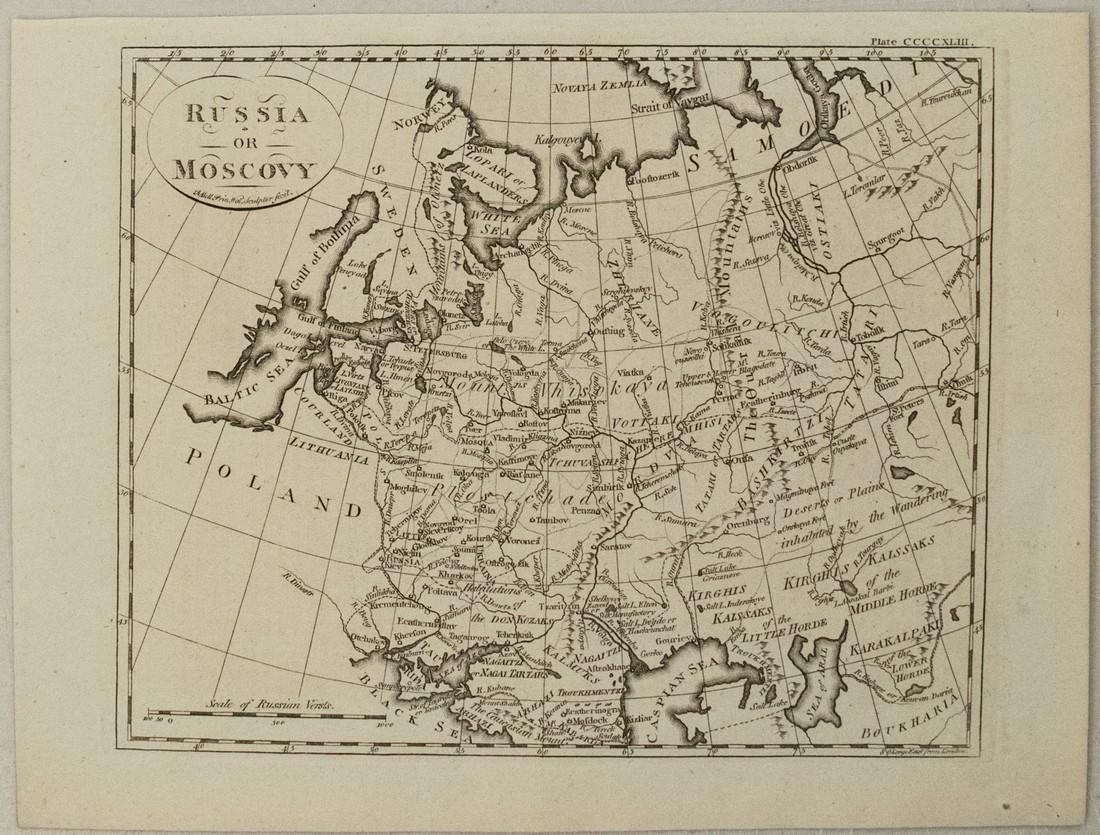 1790 c. Bell Map of European Russia - Russia or Moscovy
