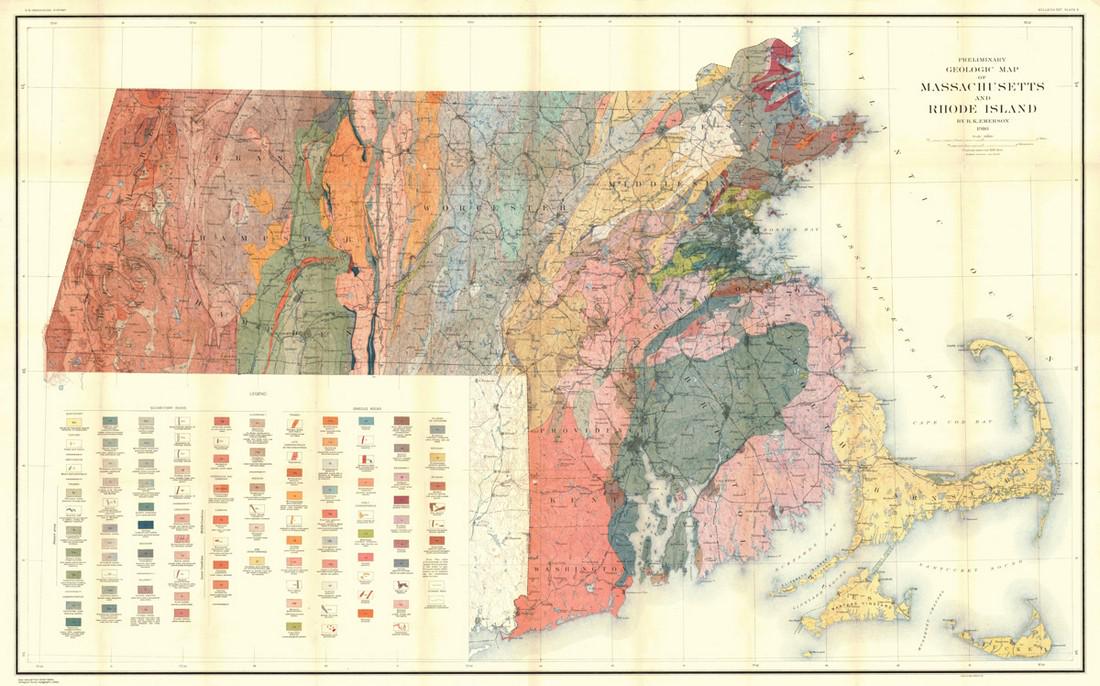 Preliminary Geologic Map of Massachusetts and Rhode