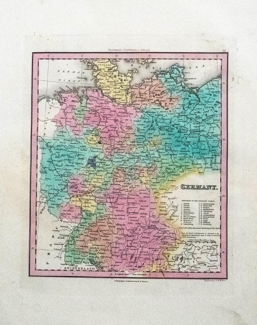 1841 Tanner Map of Germany -- Germany