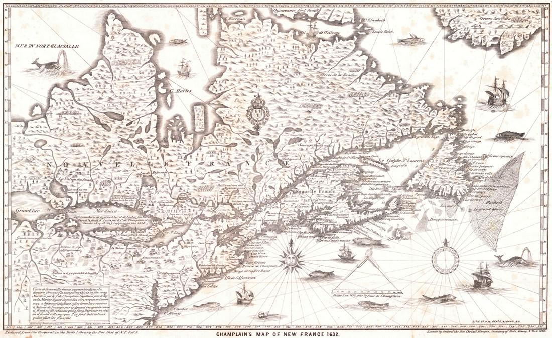 Champlain's Map of New France 1632.