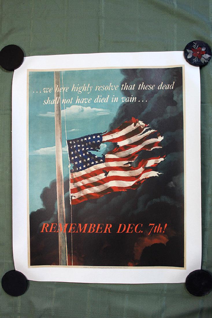 Remember December 7th (USA, 1942) 27 3/4" x 21 3/4" War