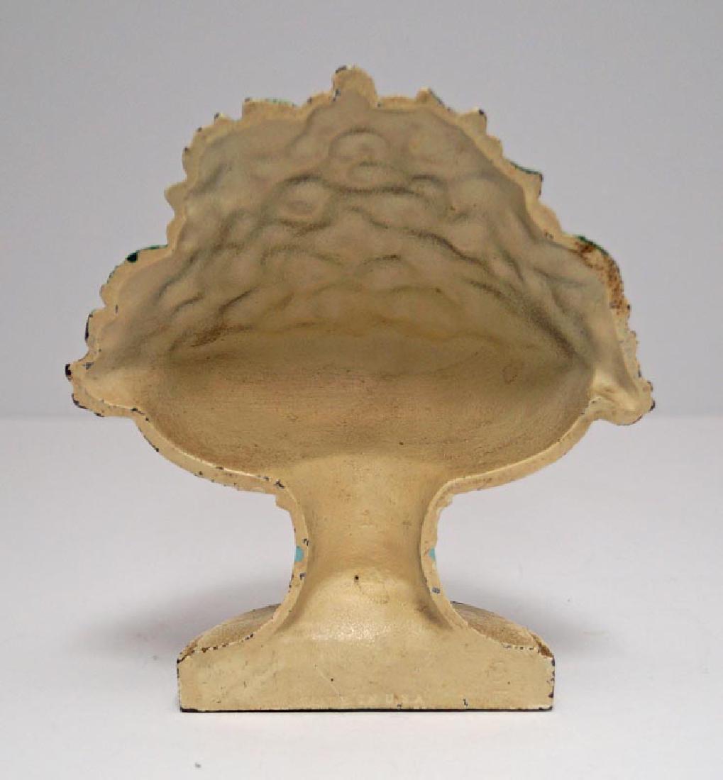 Violets Bowl Flowers Cast Iron Hubley Doorstop