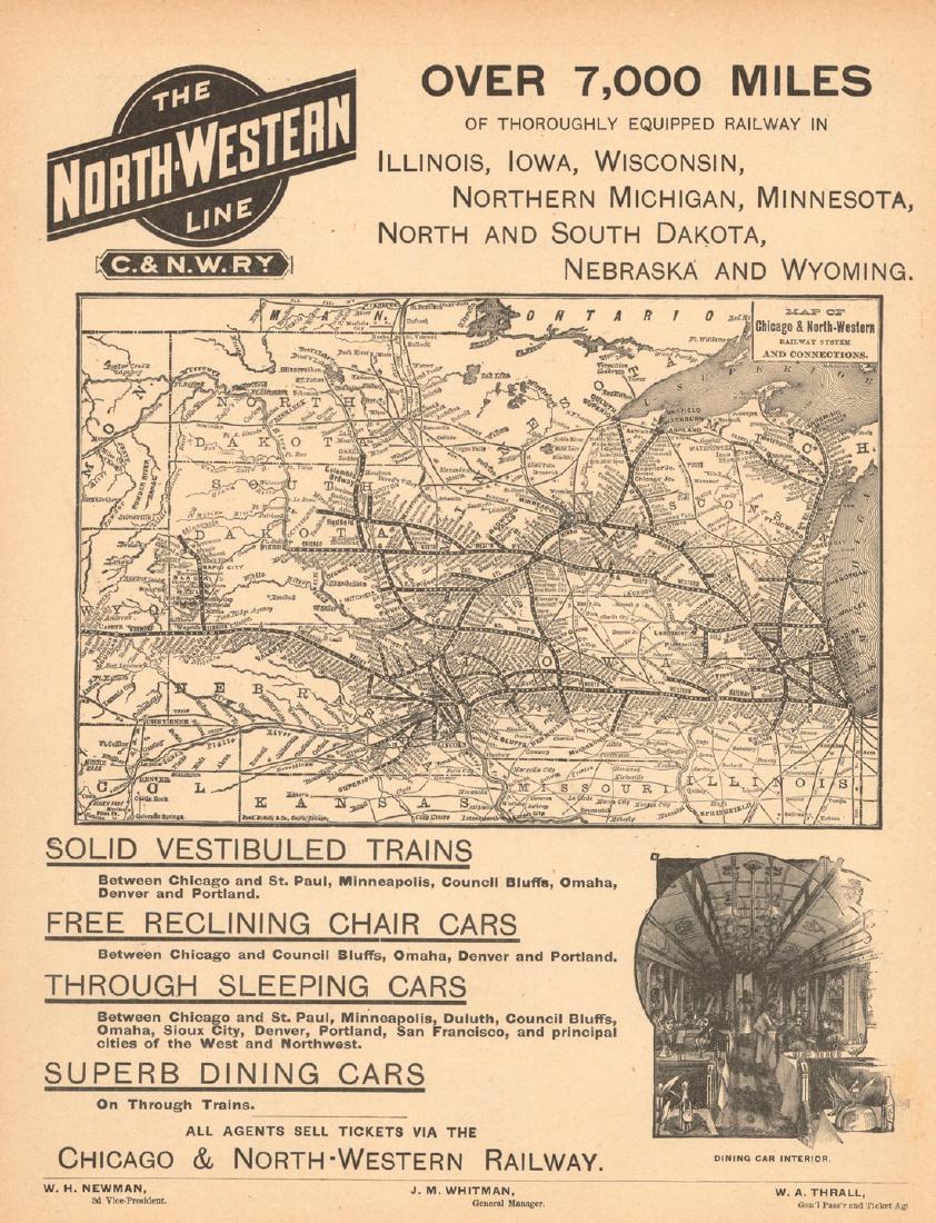 Map of Chicago & North-Western Railway System and