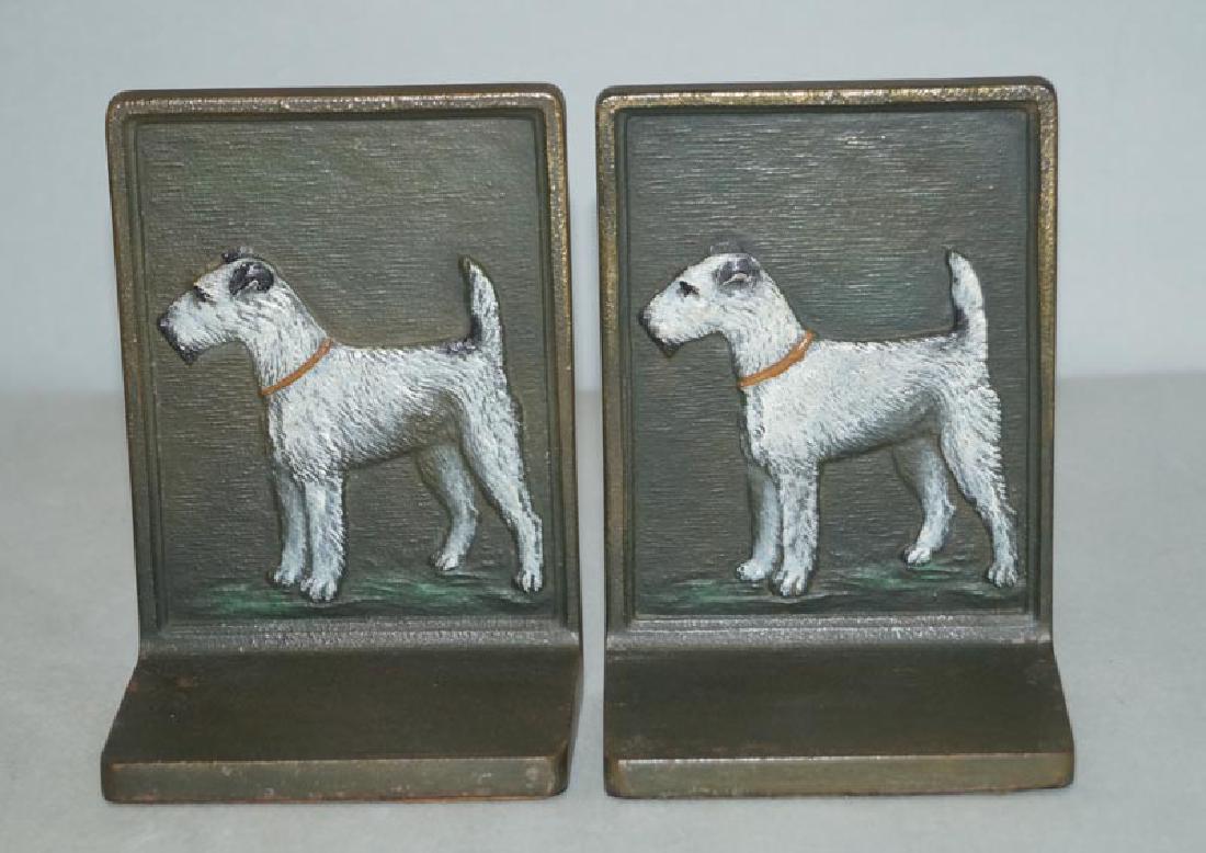 Antique Fox Terrier Dog Cast Iron Bookends - Dec 04, 2018 | Jasper52 in NY