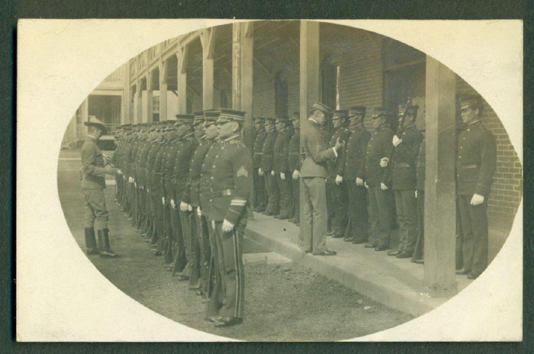 Ca. 1918 Wwi Military Troop Inspection Us Army Corps