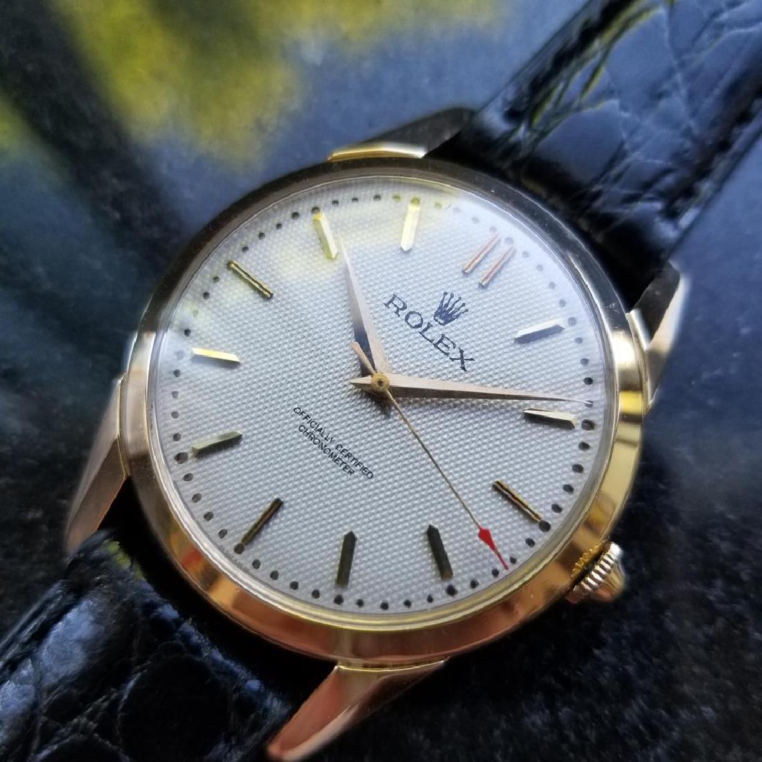 ROLEX Rare Men's 18K Gold 8570 Manual Hand-Wind Dress