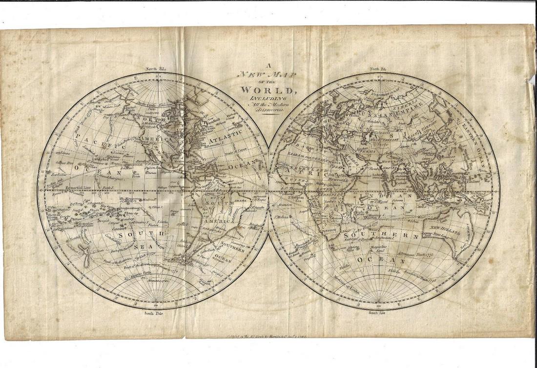 1782 A New Map of the World