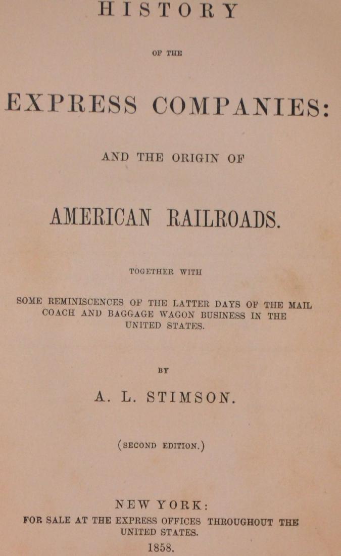 History of the Express Companies: And the Origin of