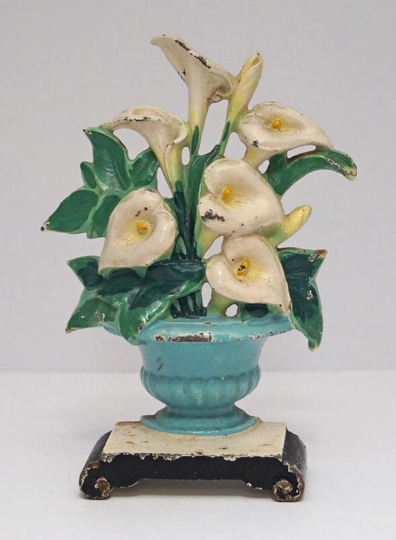 Calla Lilies Flower Cast Iron Hubley Doorstop