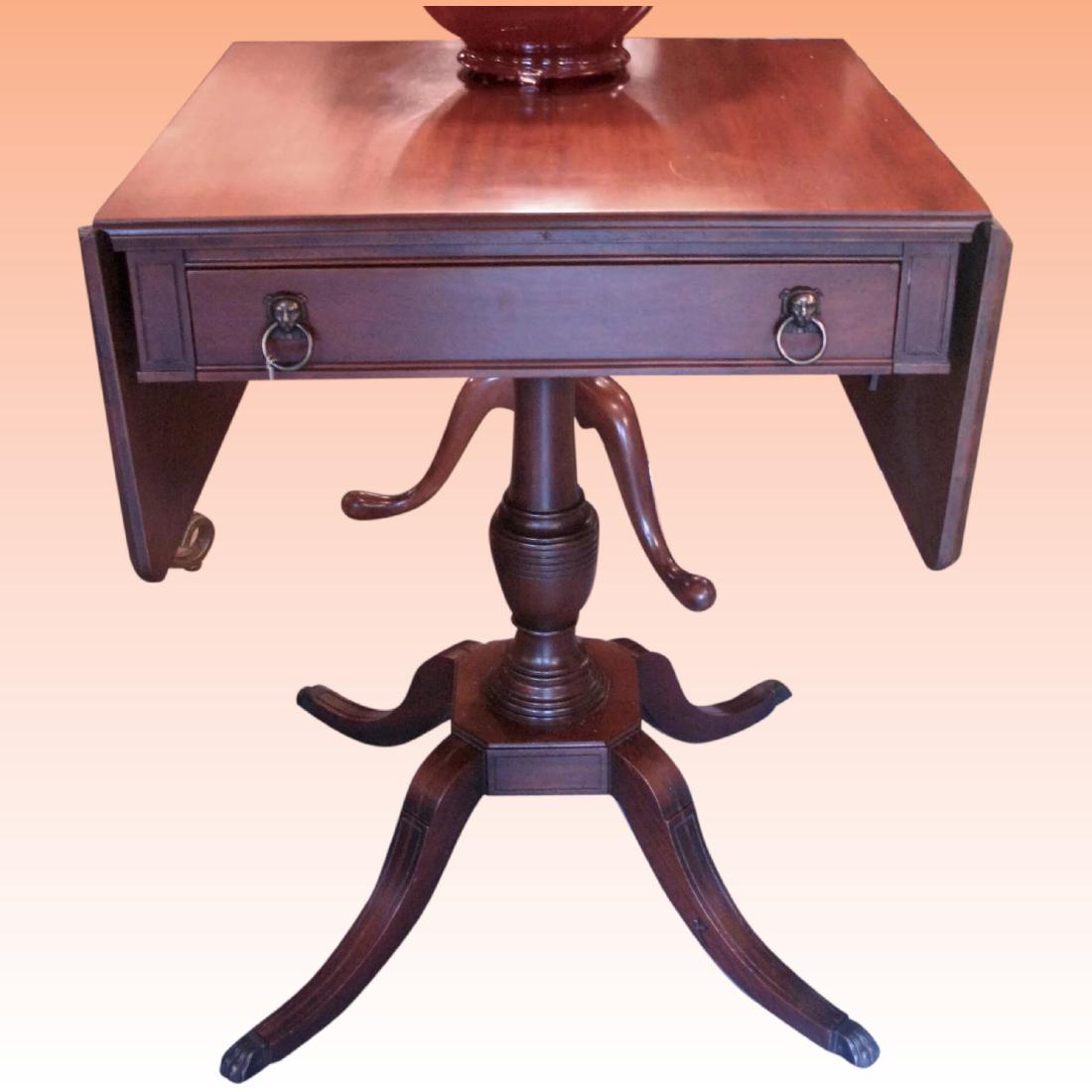 Great Vintage Duncan Phyfe Style Pedestal End Table