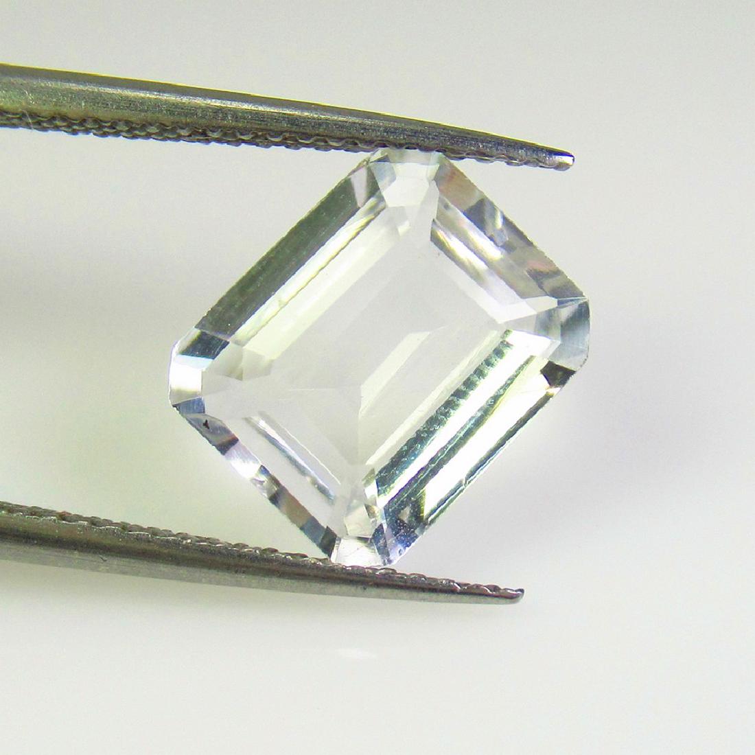 3.94 Ctw Natural White Rock Crystal Octagon Cut