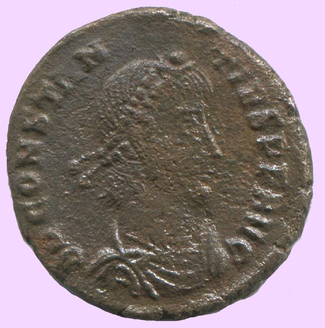 Soldier Pierces With A Spear Fallen Rider Roman Coin