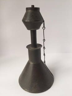 2nd Quarter 19th Century Tin Lard Or Grease Lamp