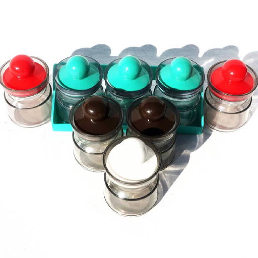 Mid Century Modern Spice Containers