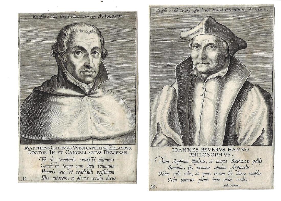 1673 Two Engravings Dutch Theologians