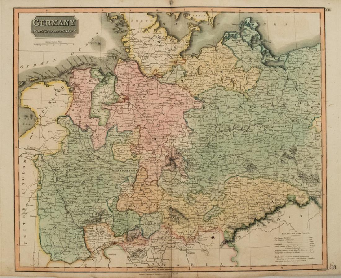 1816 Thomson Map of Northern and Central Germany