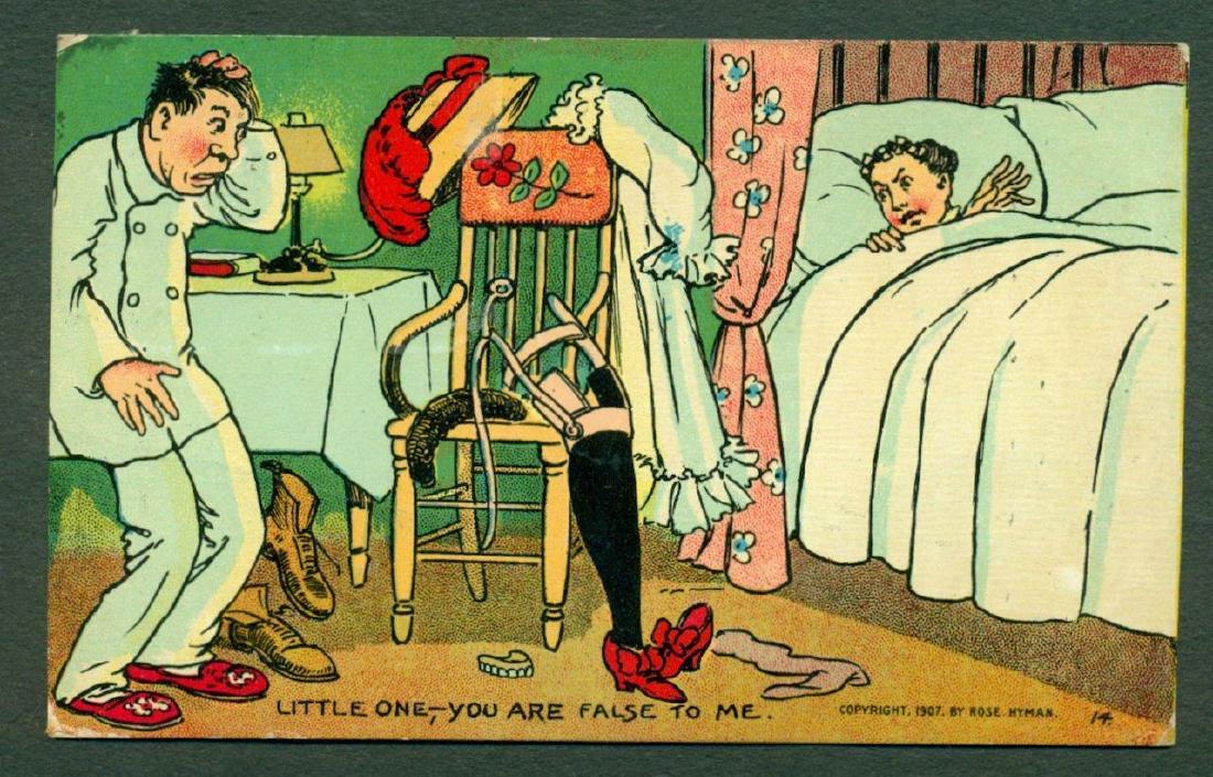 1909 MEDICAL HANDICAP HUMOR, FEMALE AMPUTEE w FALSE