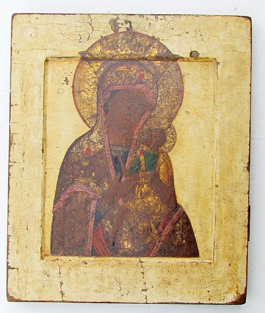 ANTIQUE 17th CENTURY LARGE RARE RUSSIAN ICON OF