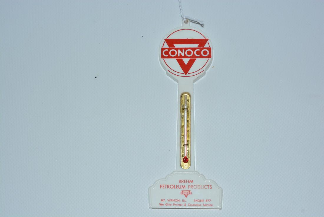 Conoco (triangle logo) Plastic Pole Thermometer