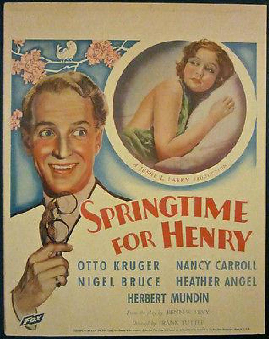 SPRINGTIME FOR HENRY ORIGINAL 1934 WINDOW CARD POSTER