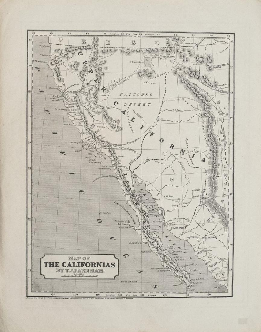 1845 Farnham Map Of California Map Of The