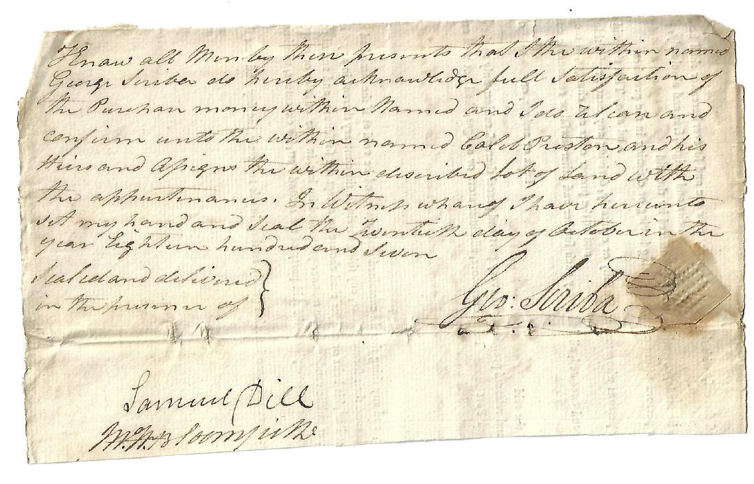 1807 Manuscript New York Legal Document Signed