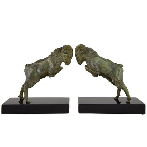 Scribe Art Deco bronze ram bookends (#0003) on Apr 02, 2019 | Jasper52 ...