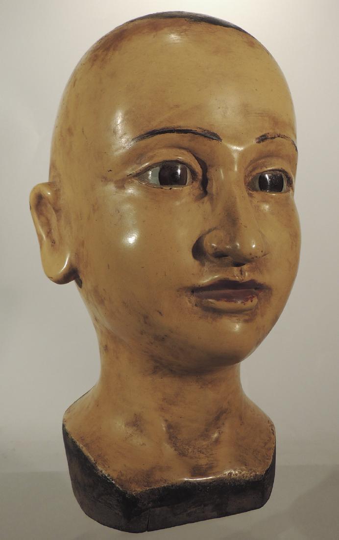 Carved And Painted Head