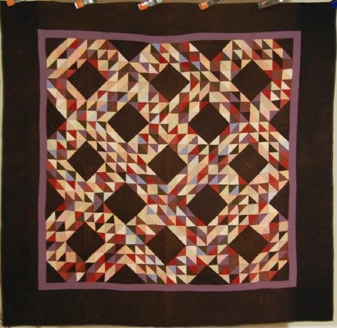 Vintage 20's AUTHENTIC AMISH Ocean Waves Antique Quilt