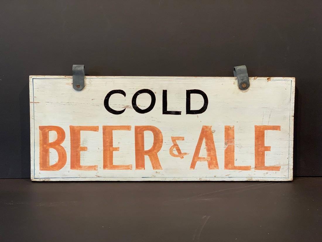 COLD BEER & ALE sign, c. 1940
