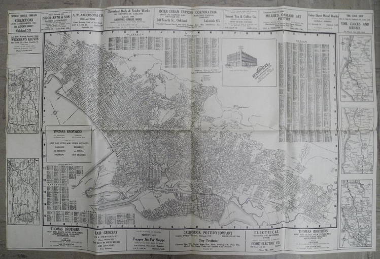 Map Of East Bay Cities And Other Districts. Oakland, El