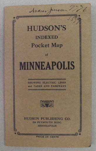 Hudson's Map Of Minneapolis Compiled From Official