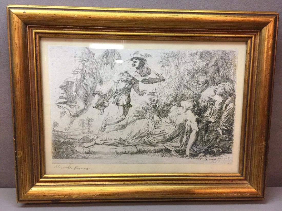 Antique Signed Engraving Alexander Runciman