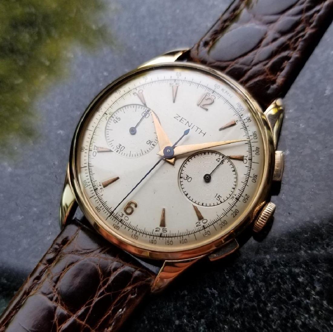 Zenith Vintage 18K Solid Rose Gold 1960s Swiss Watch