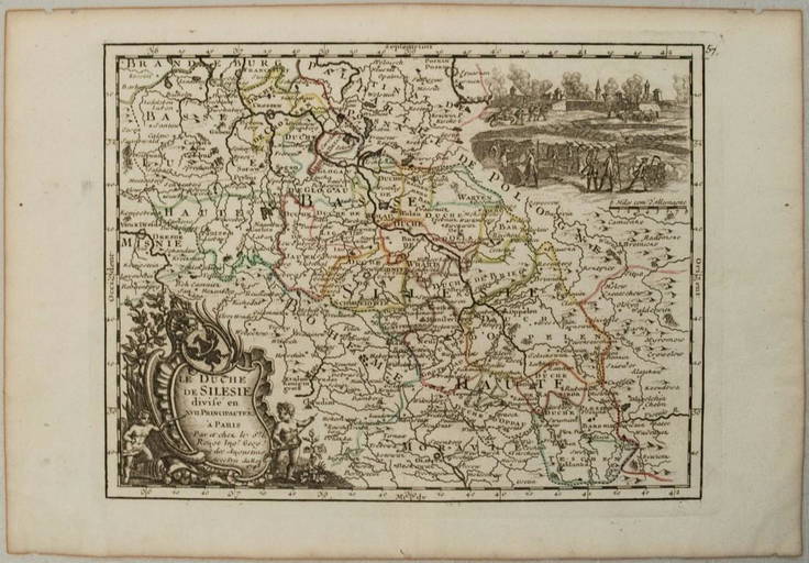 1743 Le Rouge Map Of Southern Poland And Parts Of Czech