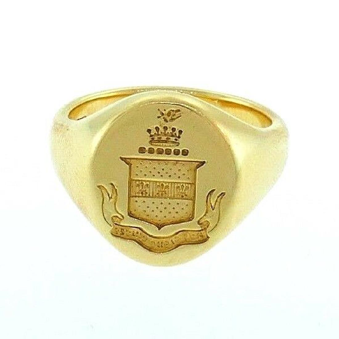 Victorian Tiffany & Co. 14k Yellow Gold Family Crest