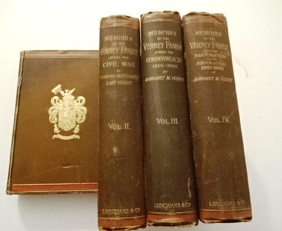 1892 Four Vol Set Verney Family English Civil War