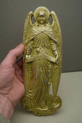 Solid Brass Angel + (from Tabernacle Doors) + 10 1/2"