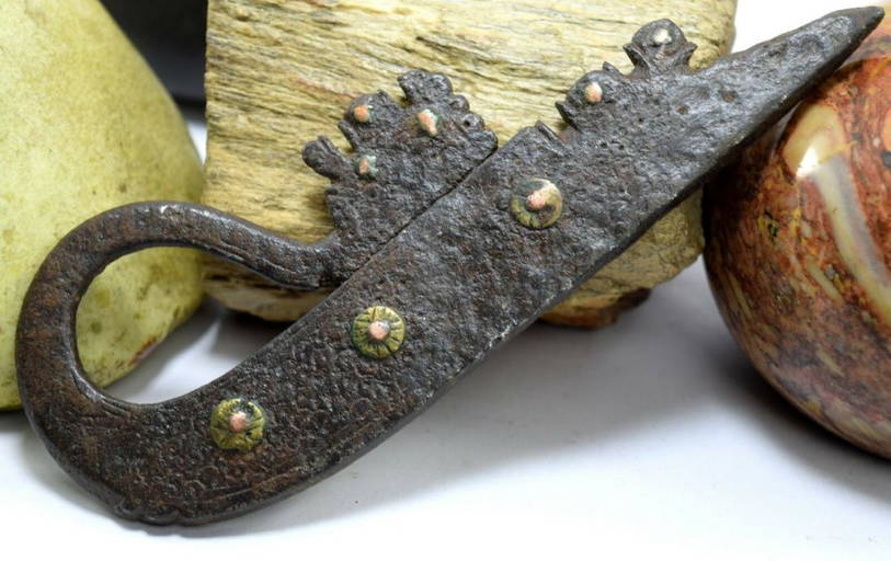 Old Flint Sticker Ancient Rare Collectible Antique Hand