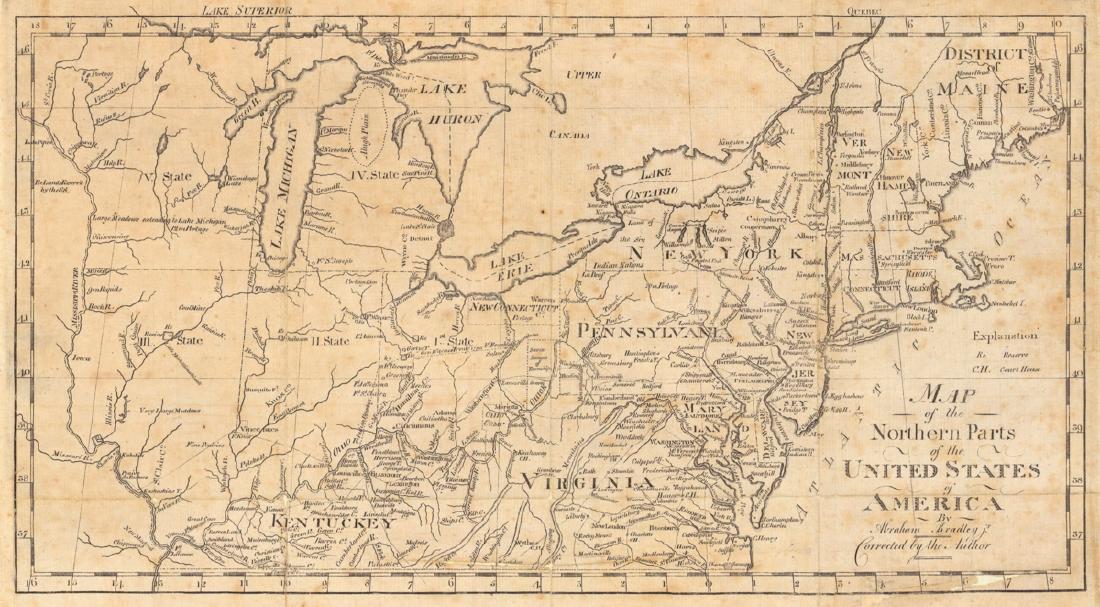 Map of the Northern Parts of the United States Of - Jul 10, 2019 ...