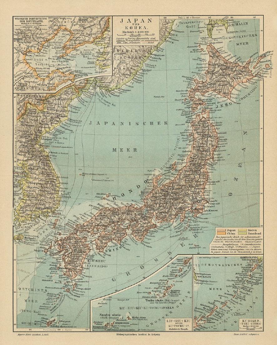 German 1895 map of Japan and Korea - Jul 24, 2019 | Jasper52 in NY