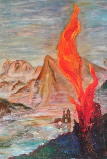 Abstract Mountains, Stylised Scene, Colourful Oil - Jul 30, 2019 ...